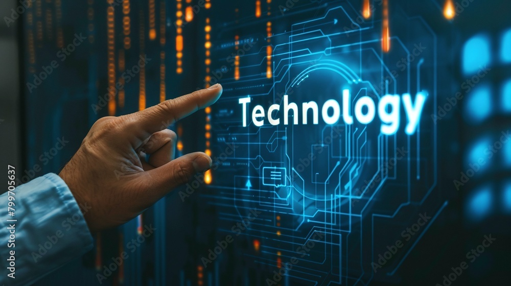 Explore the future with our image depicting digital transformation and ...