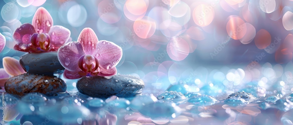 Design an abstract background for a wellness spa s brochure ...