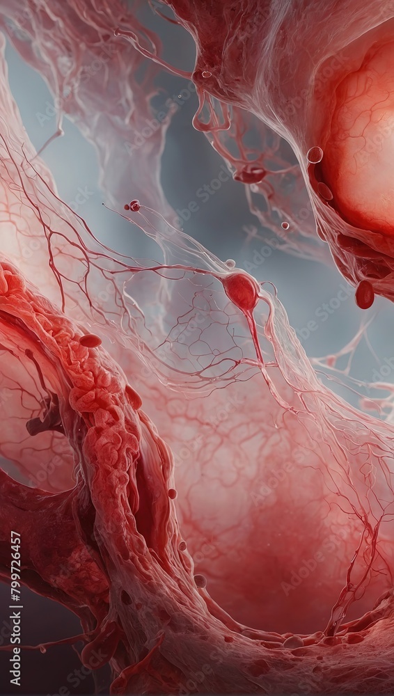 Abstract illustration concept of endometriosis, menstruation, period ...