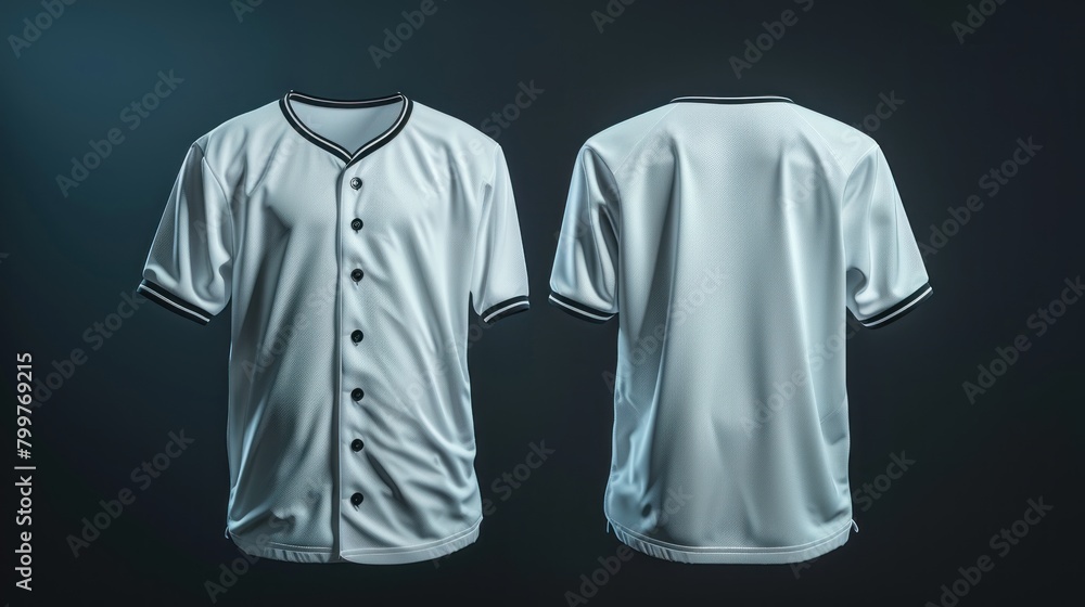 blank baseball jersey front back Stock Photo | Adobe Stock