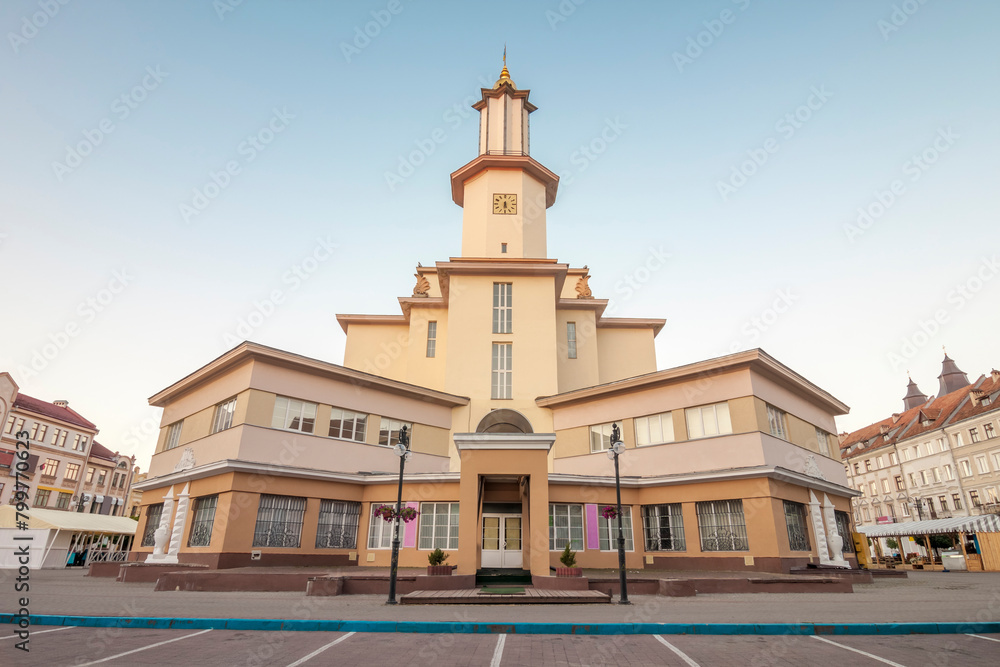 The center of Ivano-Frankivsk city, Ukraine, in summer 2016. The City ...
