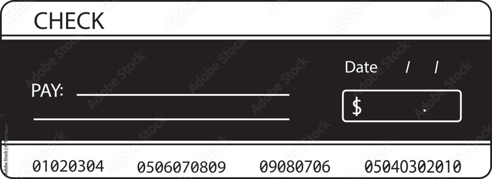 Vecteur Stock Payment check icon. bank check vector symbol. pay check ...