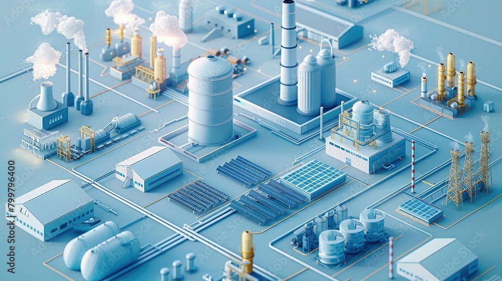 A comprehensive flowchart of a large solar power plant scenario. The ...