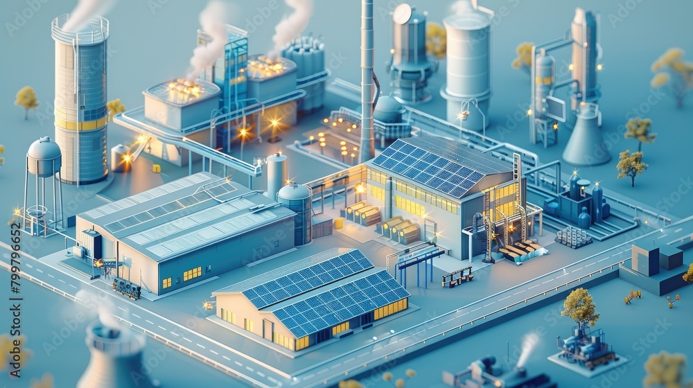 A comprehensive flowchart of a large solar power plant scenario. The ...