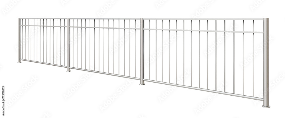 Minimalist Architectural Railing: 3D render showcases a modern ...