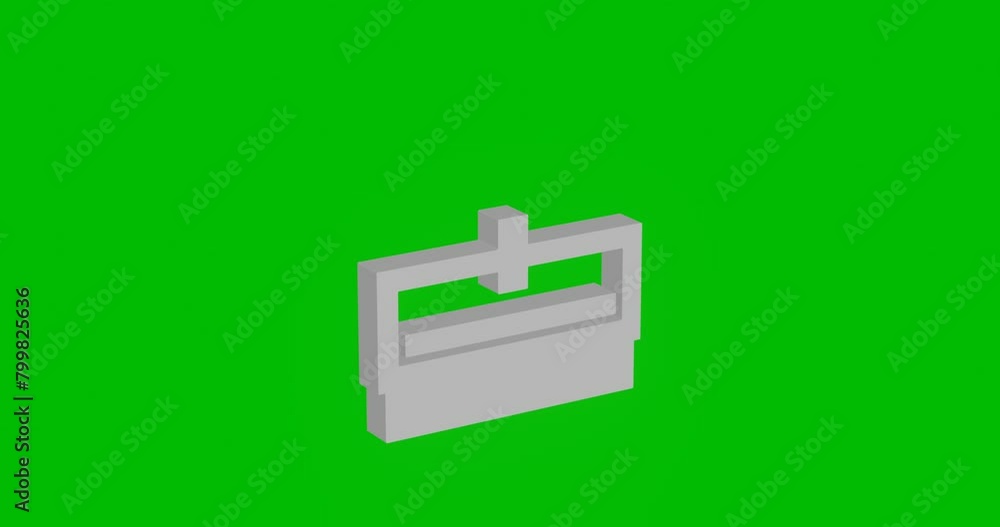 Animation of rotation of a white cnc machine symbol with shadow. Simple ...