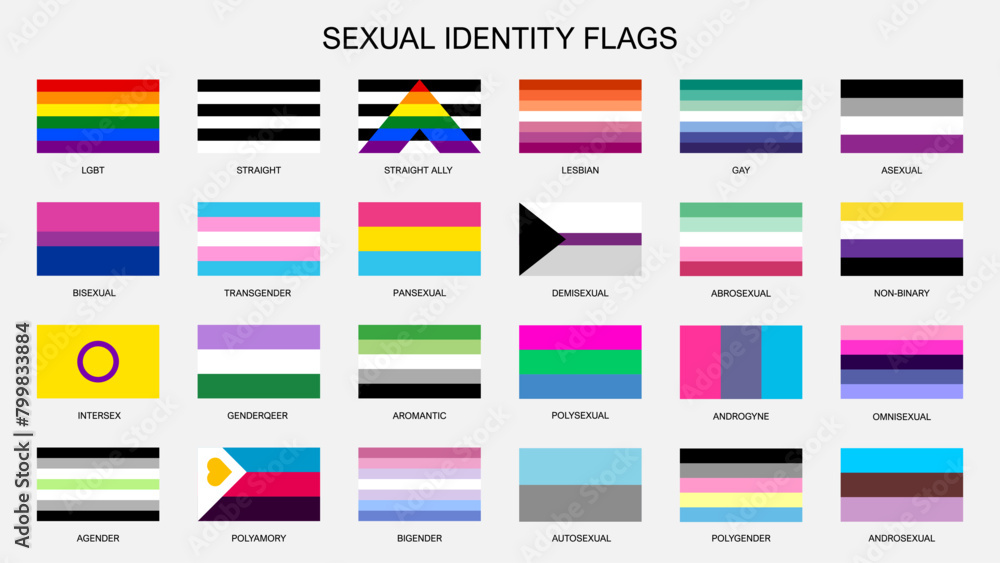 Sexual diversity LGBT pride flags, rainbow color vector banners set ...