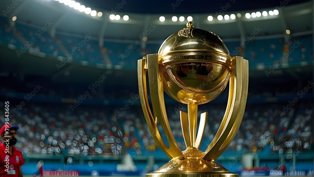 /imagine: A cinematic shot of the iconic trophy of the International ...
