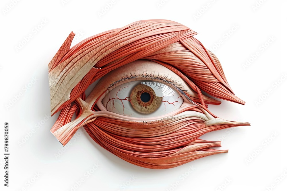 An extremely detailed 3D rendering of an eyeball. You can see all the ...