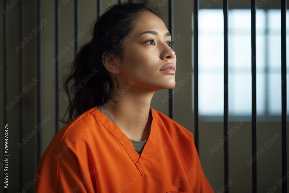 Profile image of a Native American female inmate, aged 31, wearing a ...