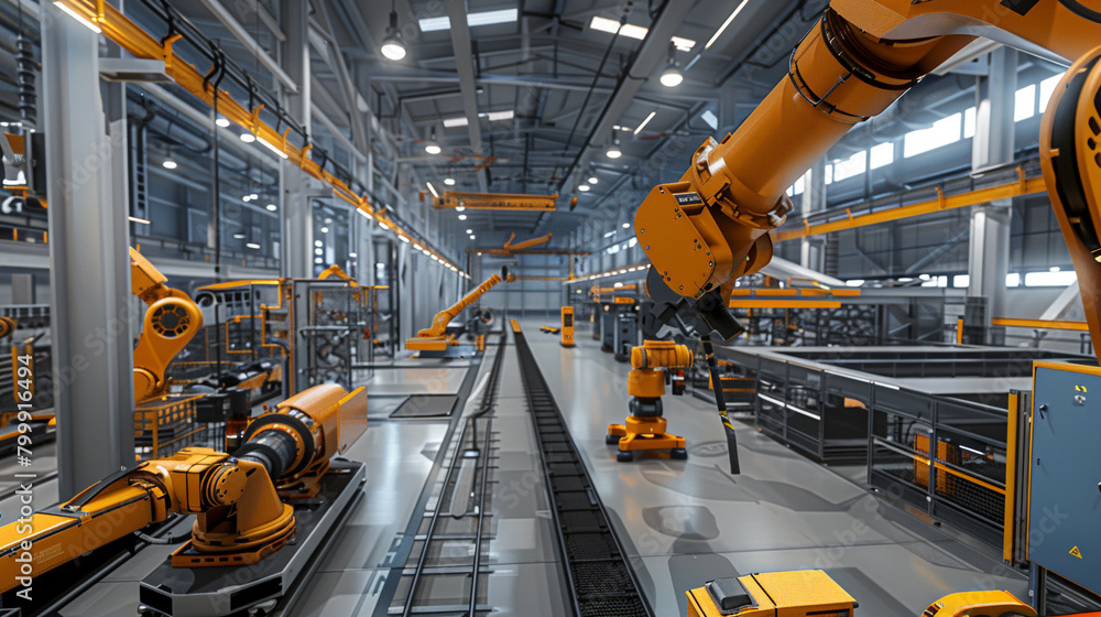 manufacturing plant undergoing digital transformation where automated ...