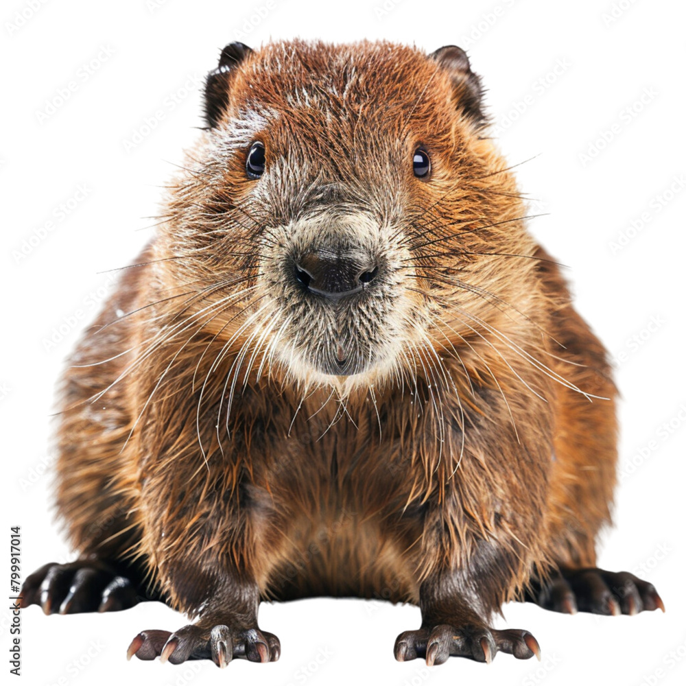PNG - photo of front view Beaver isolated transparent background Stock ...