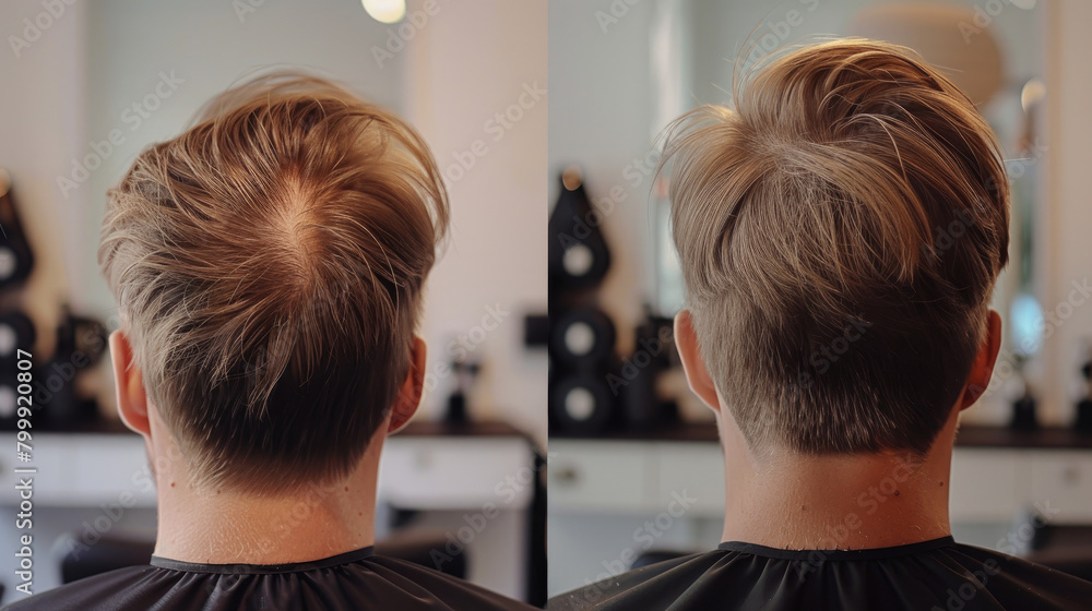 Before and after hair extensions show how much hair has been added to ...