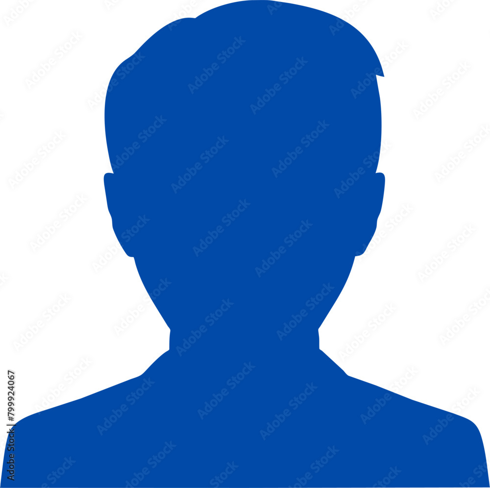 que la persona del perfil sea azul y el fondo blanco, pictogram Stock ...