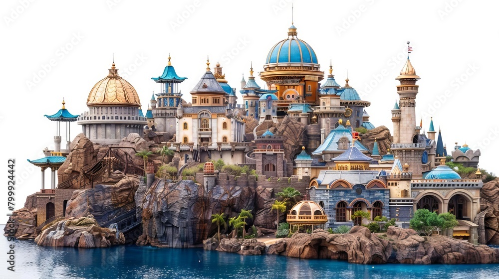 Tokyo DisneySea with its unique themes and thrilling rides, displayed ...