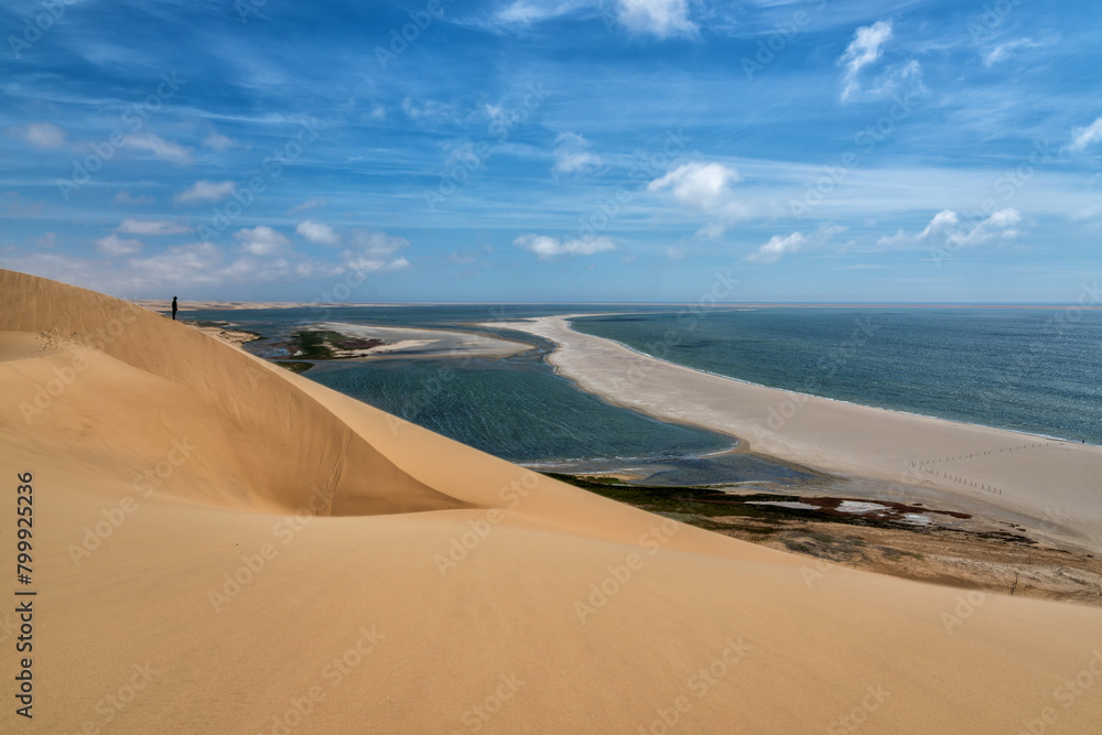 Landscapes of Sandwich Harbour, also known as Sandwich Bay, at the ...
