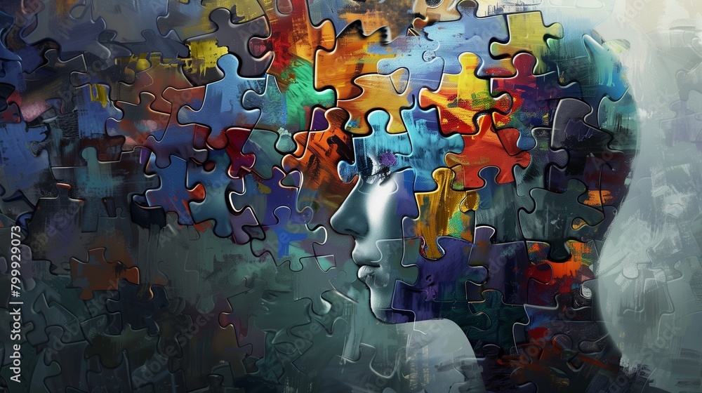 Psychological intelligence, illustrating the intricate cognitive ...