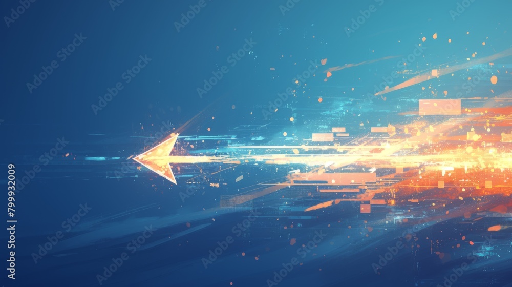 Futuristic Light Trails Merge in Dynamic Arrow Formation, Abstract 4K ...
