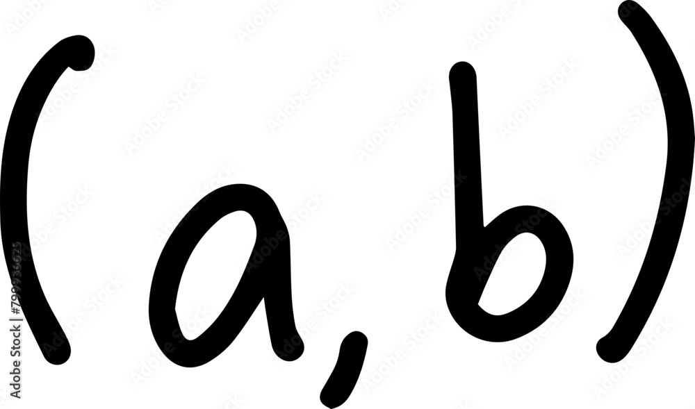 Algebra Math Symbols Handwritten Stock Vector | Adobe Stock