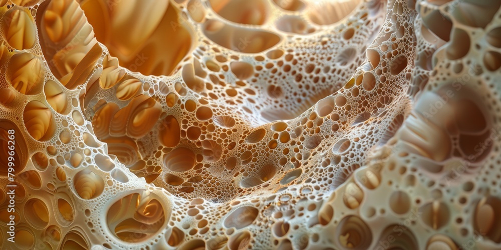 Foto de Zoomed-in view of a human hair follicle, high-magnification ...