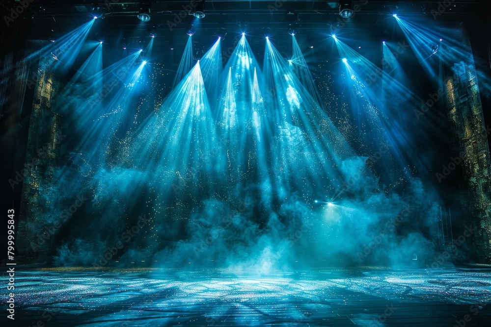 Modern Dance Stage Light Background With Spotlight Illuminated The Stage Stage Lighting