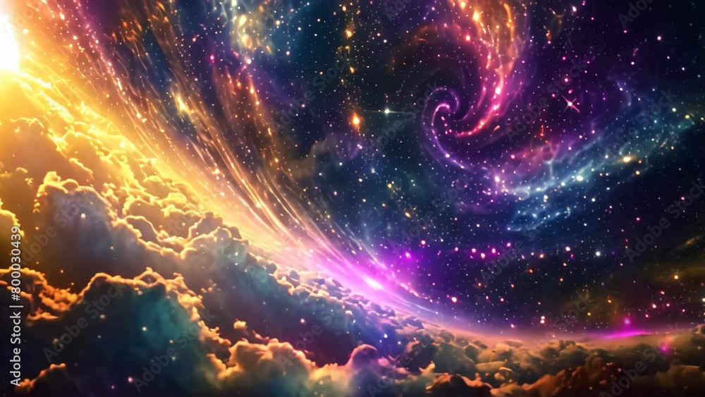 Majestic Spiral Galaxy Illuminating the Night Sky, Visualize the ...