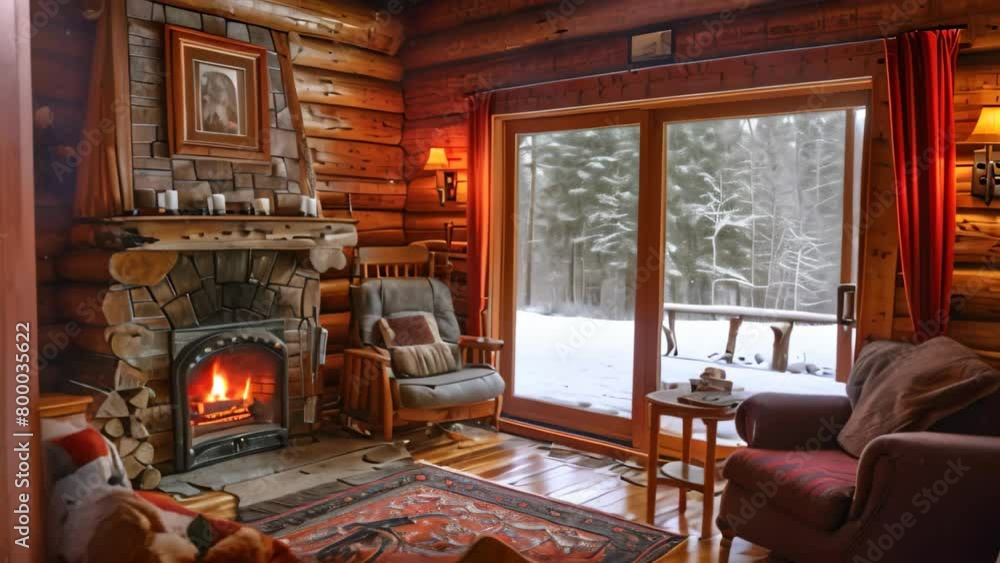 Capture the inviting atmosphere of a cozy living room filled with ...