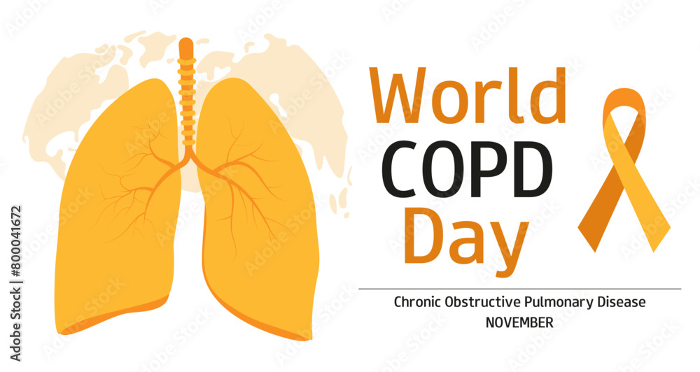 COPD awareness month. November. Medical holiday. World COPD day ...