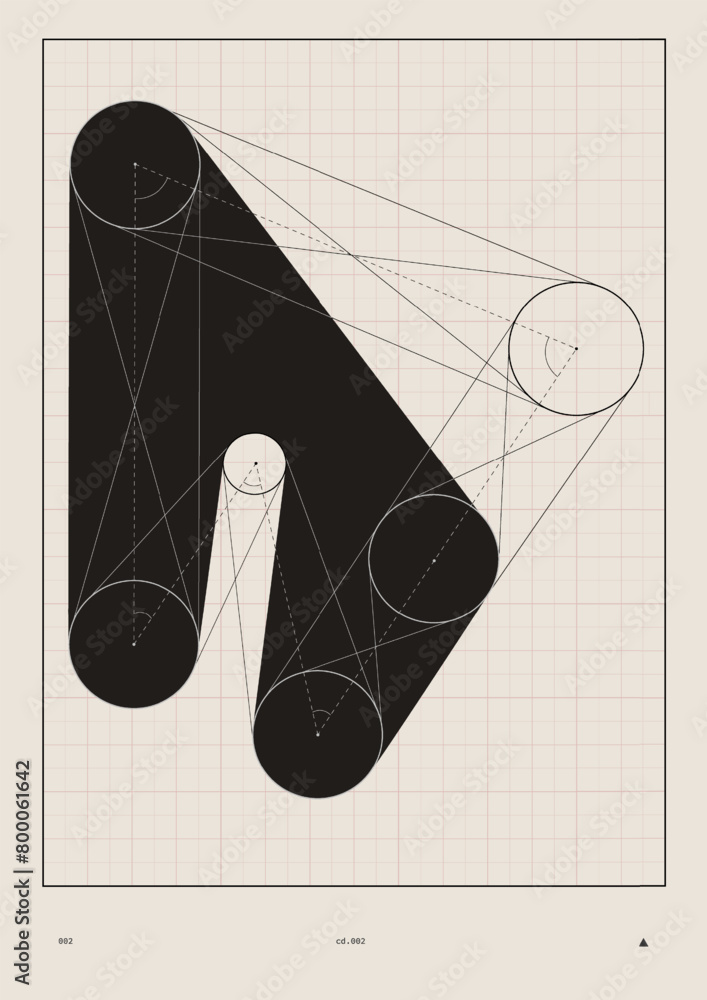 Vector illustration. Artwork. Simple, abstract representation of three ...