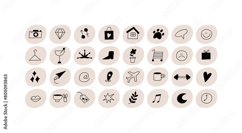 Vector set design colorful templates icons and emblems - social media ...