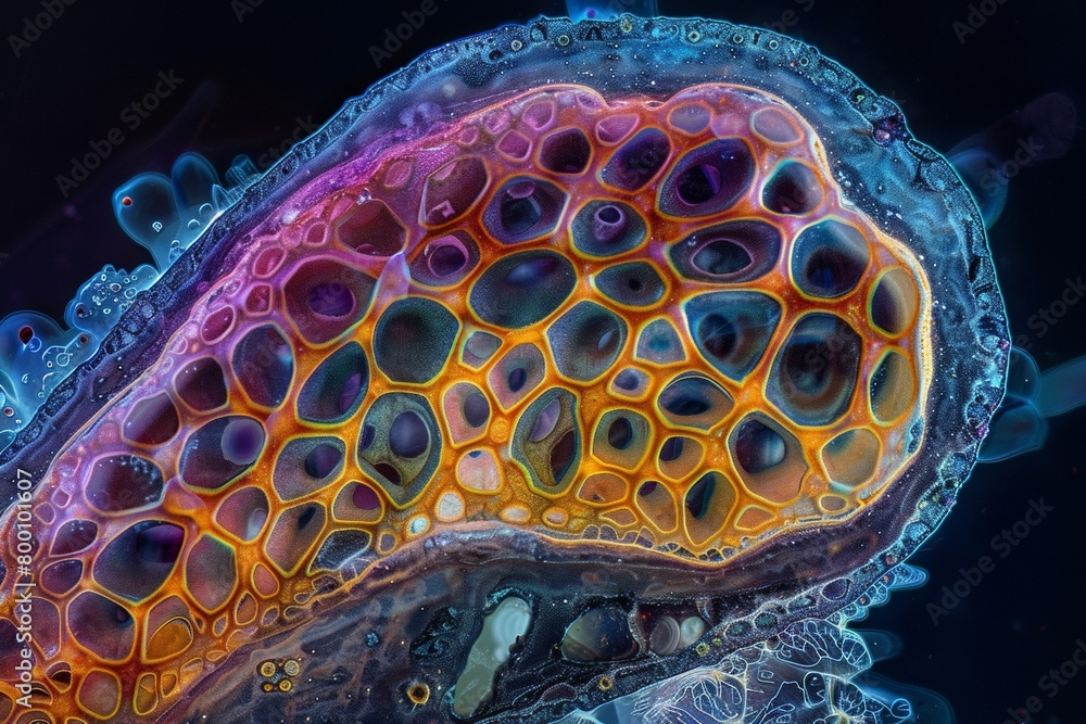 Microscopic cross section of a butterfly egg. Stock Illustration ...