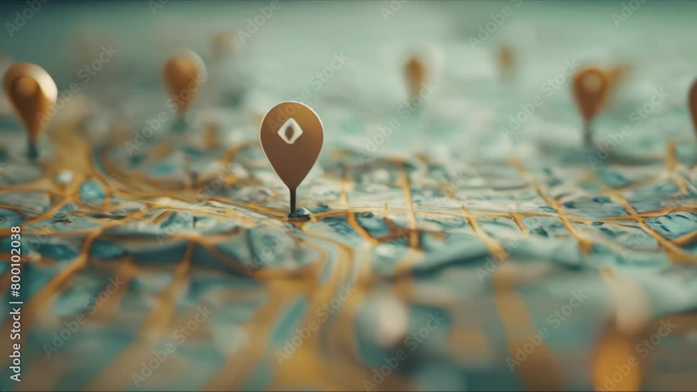 Charting the Journey: Navigating Adventures with Map Pins. Concept ...