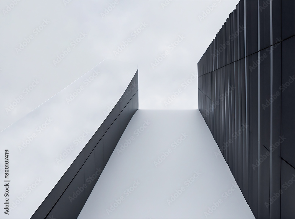 Abstract close-up view of building details. Geometric structure ...