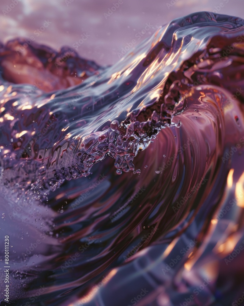 abstract water wave ripple in purple colour scheme ocean wave closeup ...