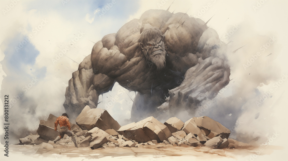 The story of David and Goliath from the Bible illustrates the triumph ...