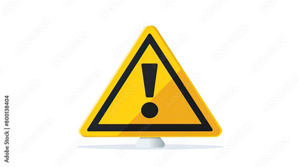 Vector Yellow Triangle Warning Sign with Exclamation Mark Stock ...