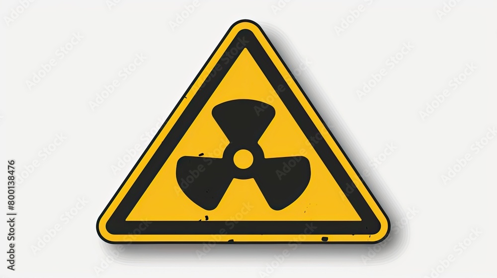 Vector Silhouette of Nuclear Sign: Yellow Triangle with Radiation ...