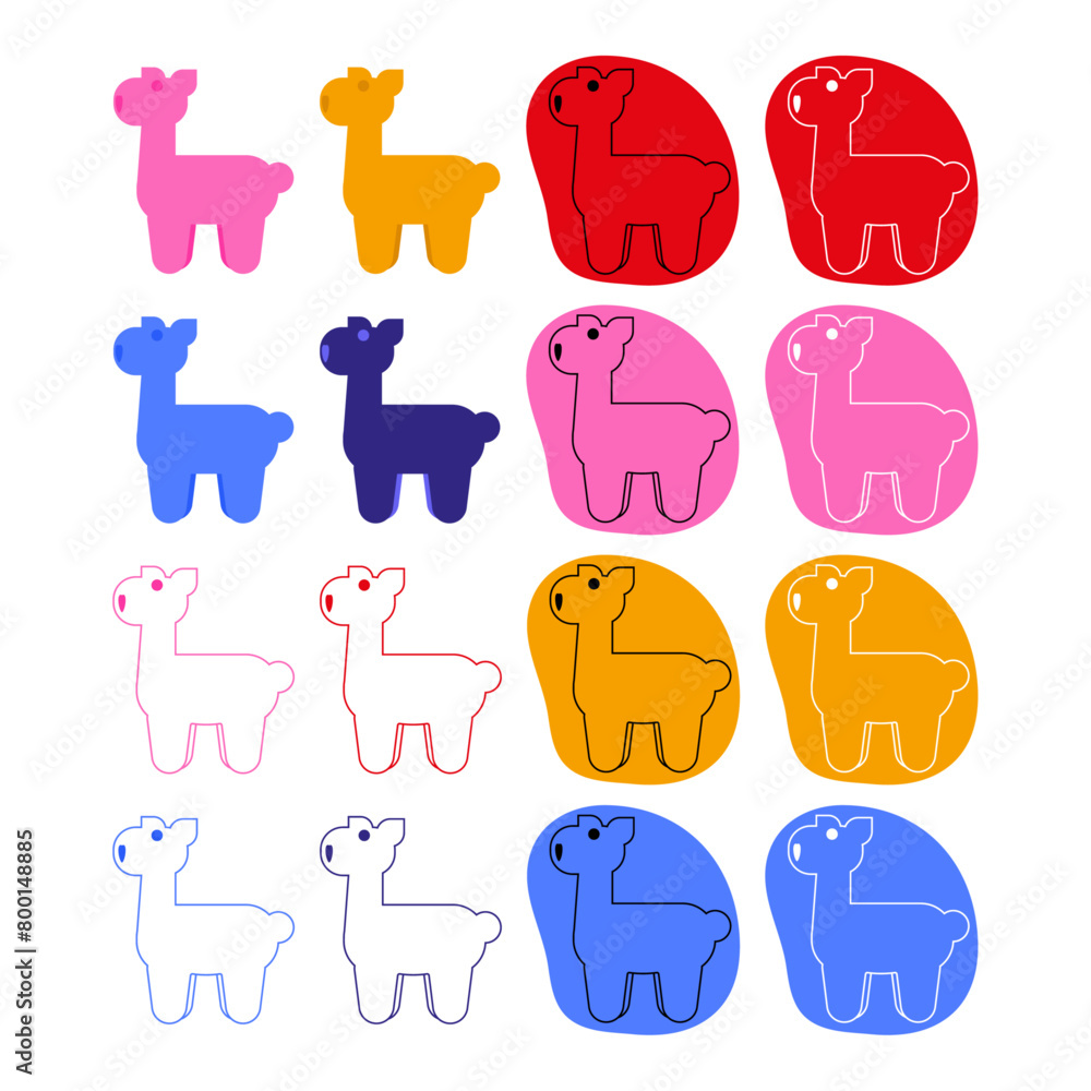 Icons. A set of Lama icons. Lama. Color. Colored icons. Avatar. Images ...