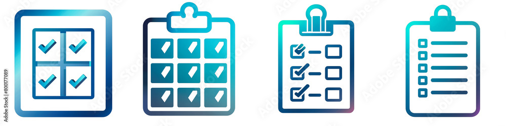 Planning clipart collection, symbol, logos, icons isolated on ...