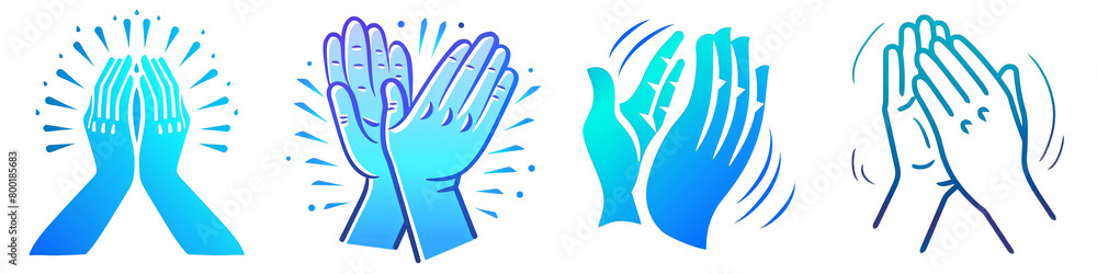 Applaud clipart collection, symbol, logos, icons isolated on ...