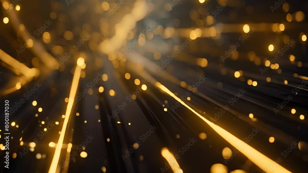 A bright yellow line of light is shown in the dark background. The ...