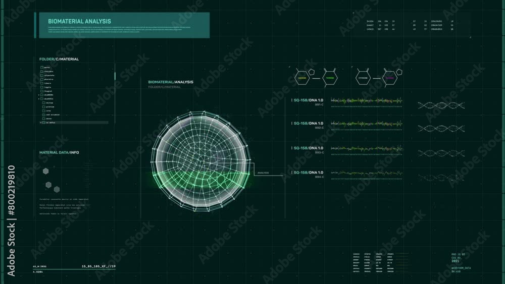 Loading Medical Computer User Interface. Biomaterial Analysis. The Cell ...