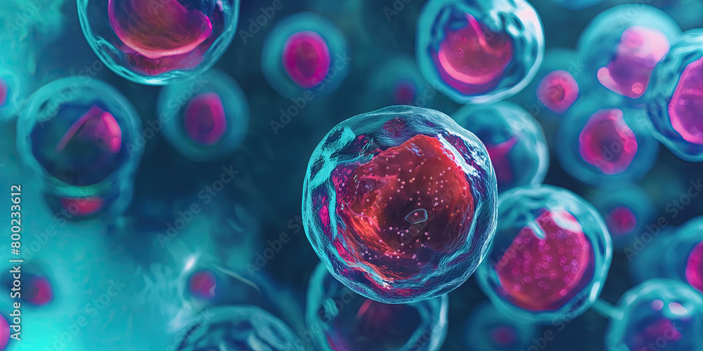 Stem Cells Close-up Illustration. Biotechnology and Scientific Research ...