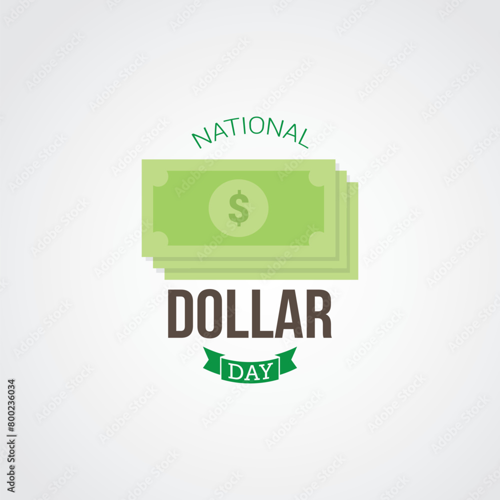 National Dollar day vector illustration. National Dollar day themes ...