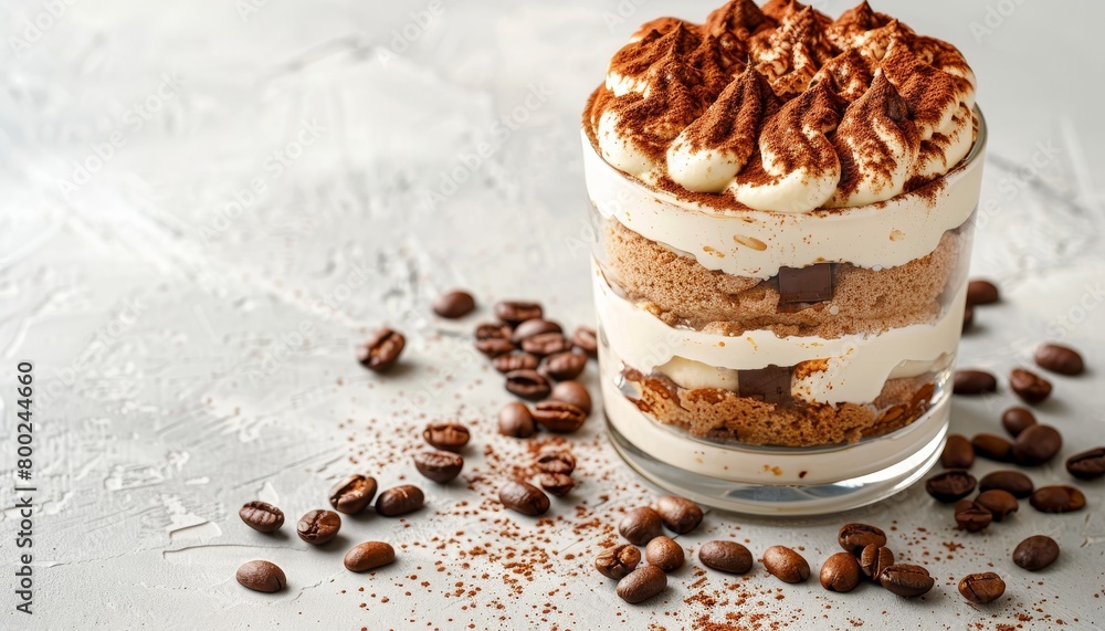 Italian dessert made of lady fingers cookies soaked in coffee ...