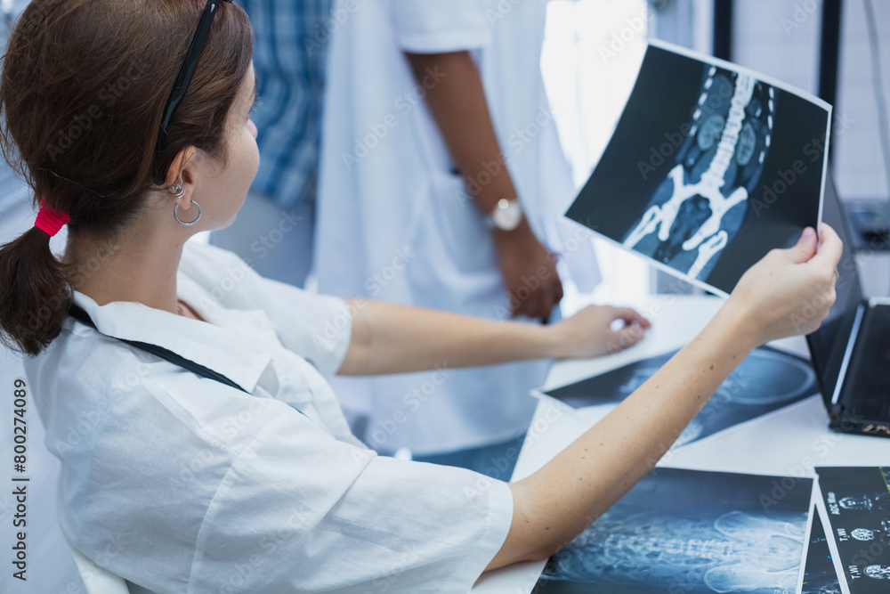 Female medical student study in class room. medical students studying ...