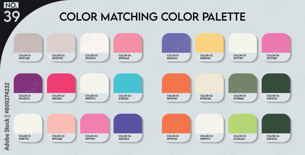 Color matching color palette - 39, Fashion Trend Color guide palette ...
