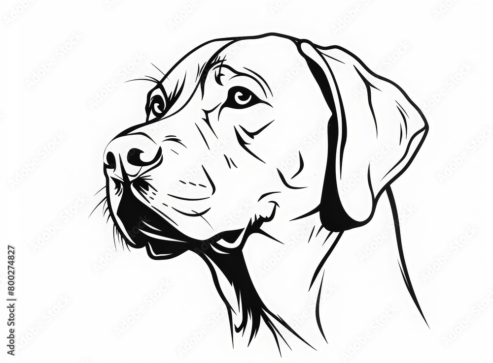 Beautiful portrait of a Labrador retriever, isolated on a white ...