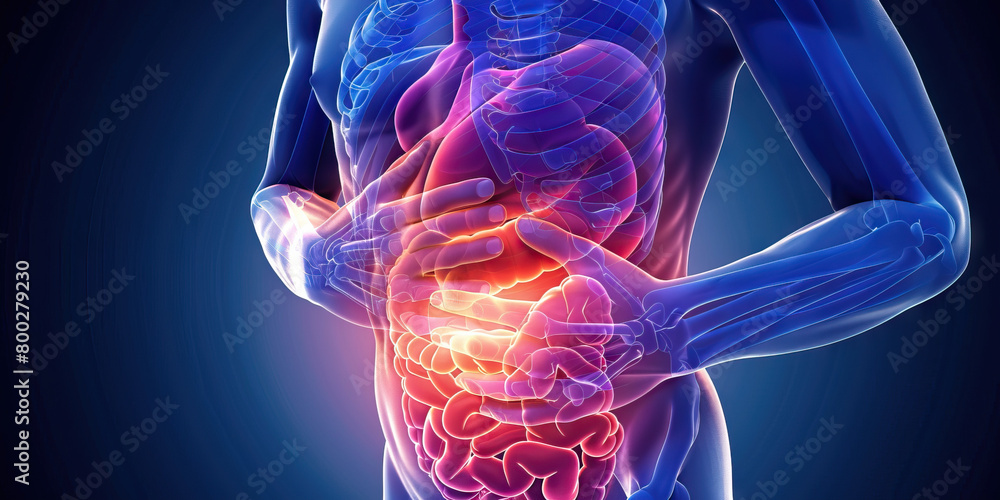 Gastric Ulcer: The Abdominal Pain and Indigestion - Visualize a person ...