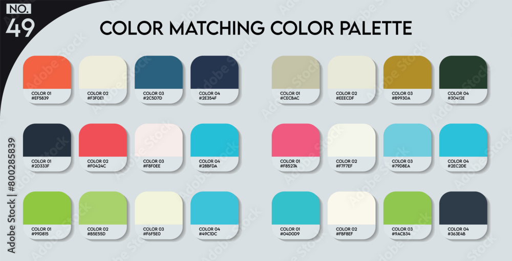 Color matching color palette - 49, Fashion Trend Color guide palette ...